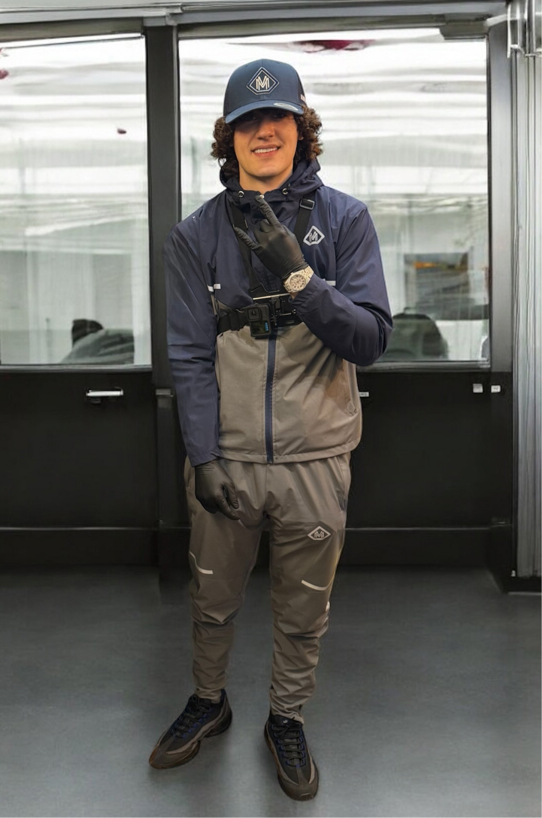 MULTRAK NavyBlue&Gray Logo Tracksuit – L20MusicStore